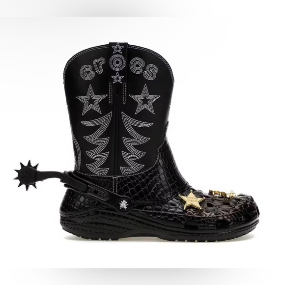 CROCS | Shoes | Tiktok Famous Crocs Classic Cowboy Boot Womens 7 Mens 5 ...